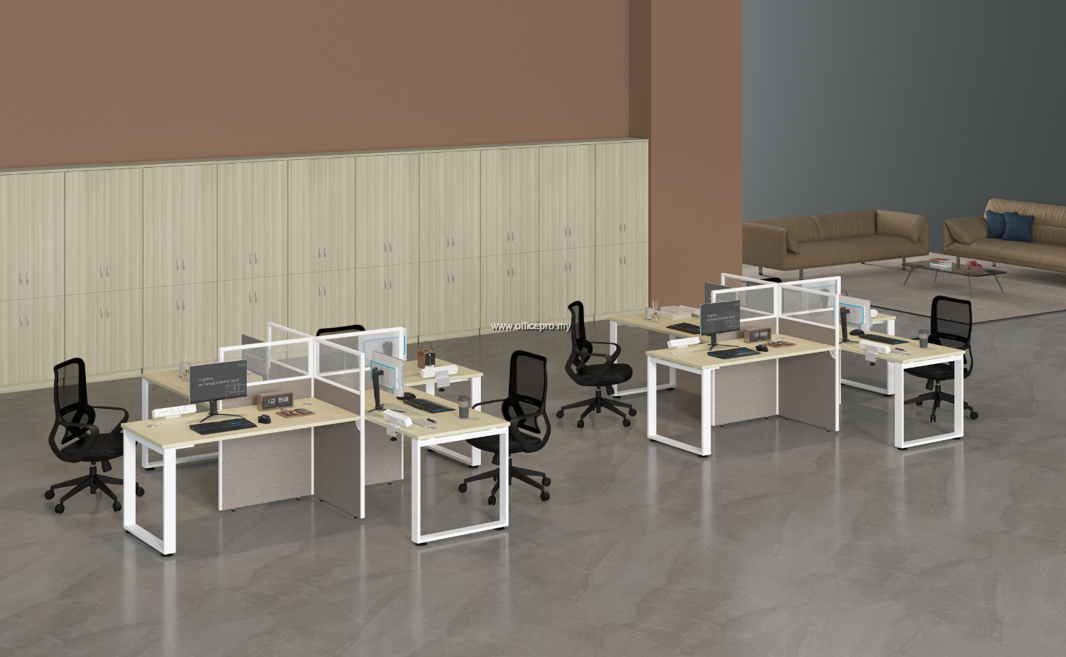 Best Workstation Cluster of 4 | Top Workstation Supplier Malaysia ...